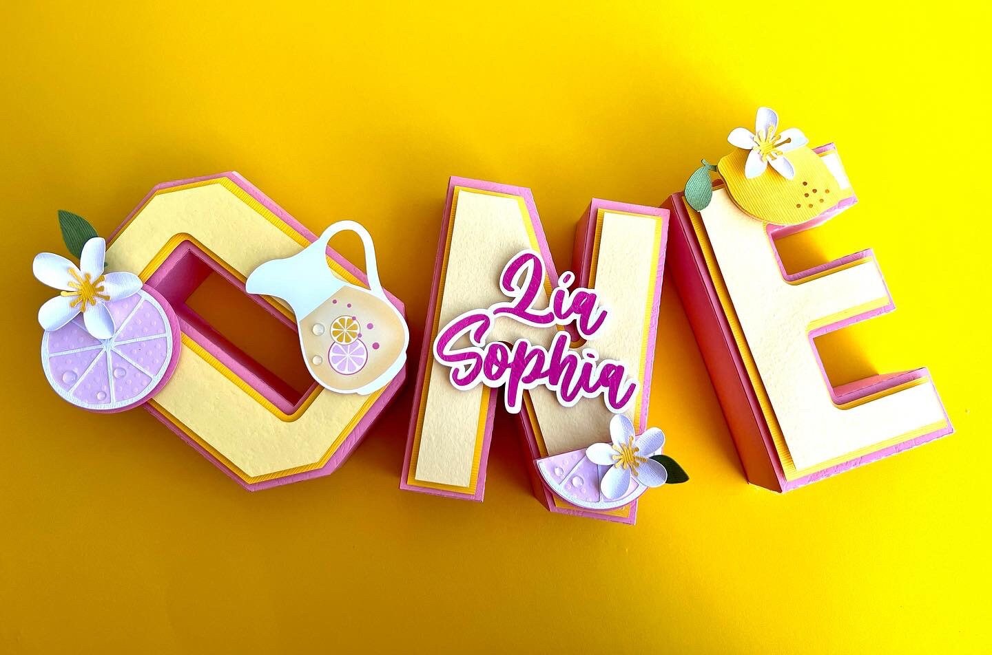 Pink Lemonade 3D Letters/ Pink Lemonade Birthday Decorations/ - Etsy