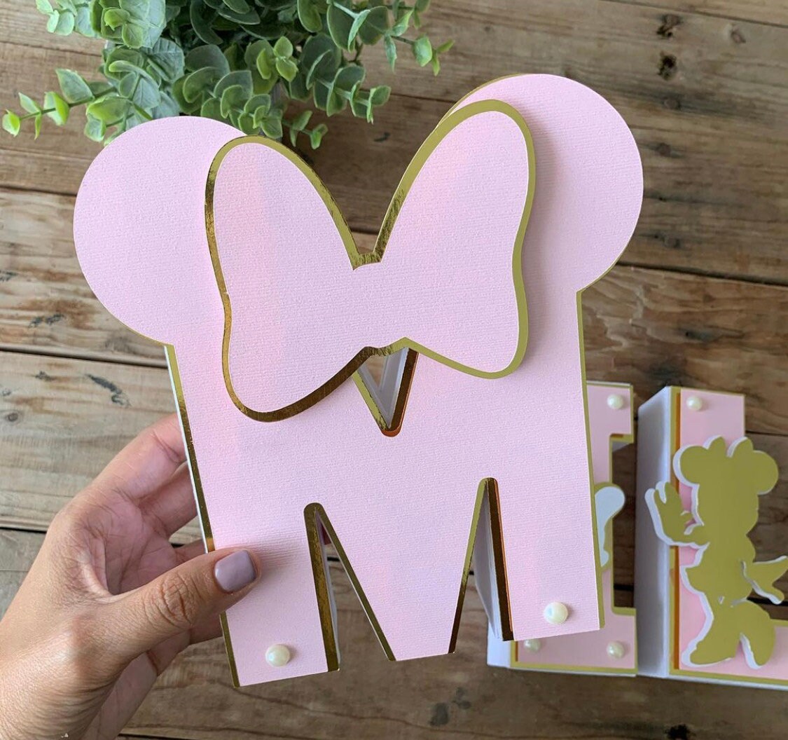 Minnie Mouse 3D Letters / Minnie Mouse Letters / Minnie Mouse | Etsy