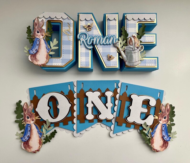 Peter Rabbit 3D Letters / Peter Rabbit Birthday Decorations/ - Etsy