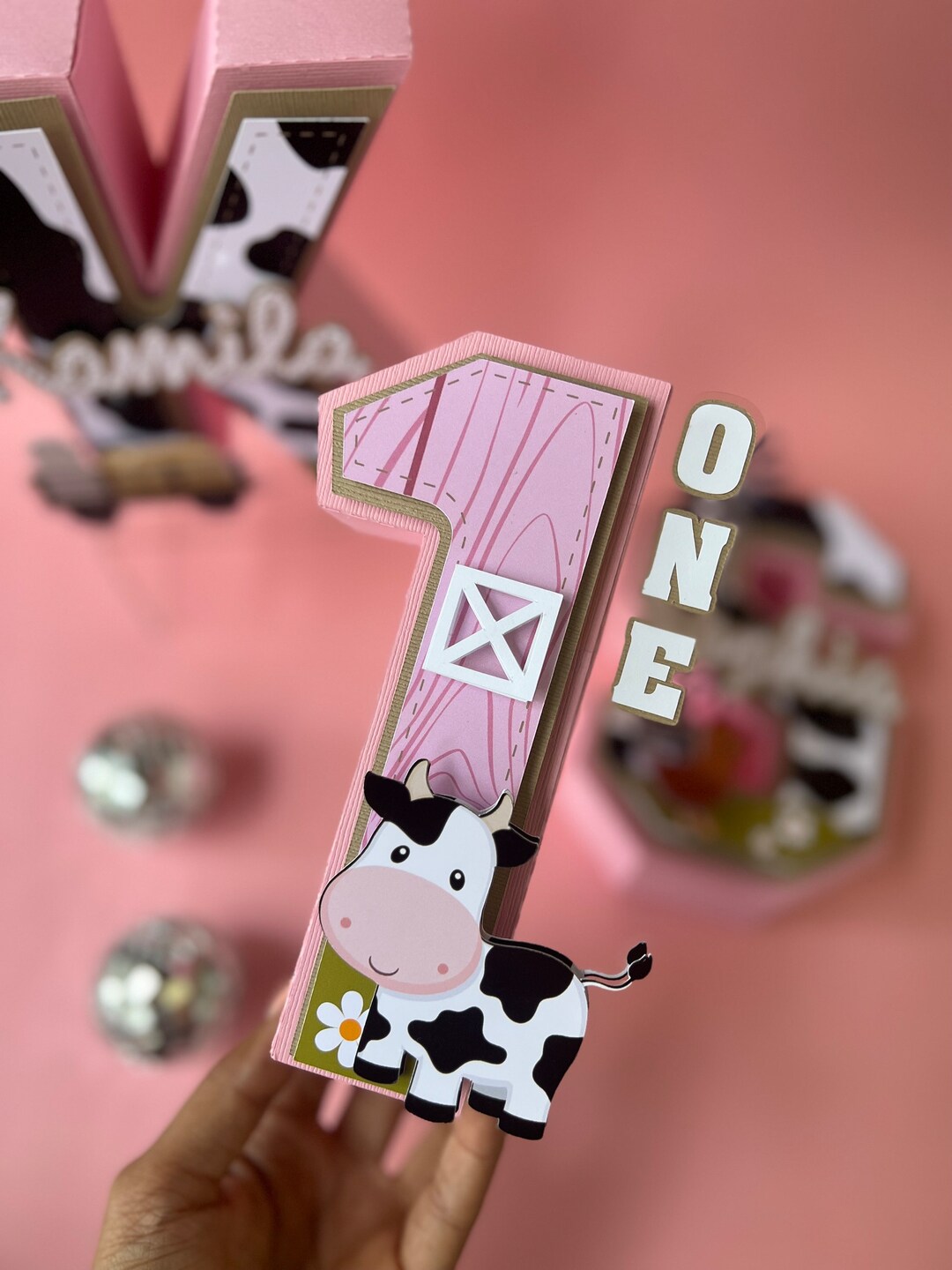 Farm 3D Number / Farm Birthday Party Decorations / Farm Birthday Decor ...