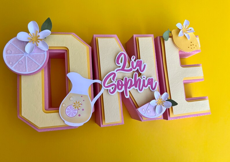 Pink Lemonade 3D Letters/ Pink Lemonade Birthday Decorations/ - Etsy