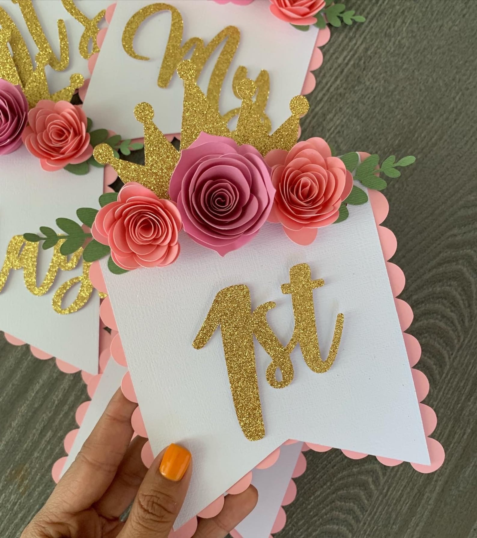 Floral Half Banner / Half Birthday Decorations / Floral 1st - Etsy