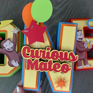 Curious George 3D Letters / Curious George Birthday Decor / Curious ...