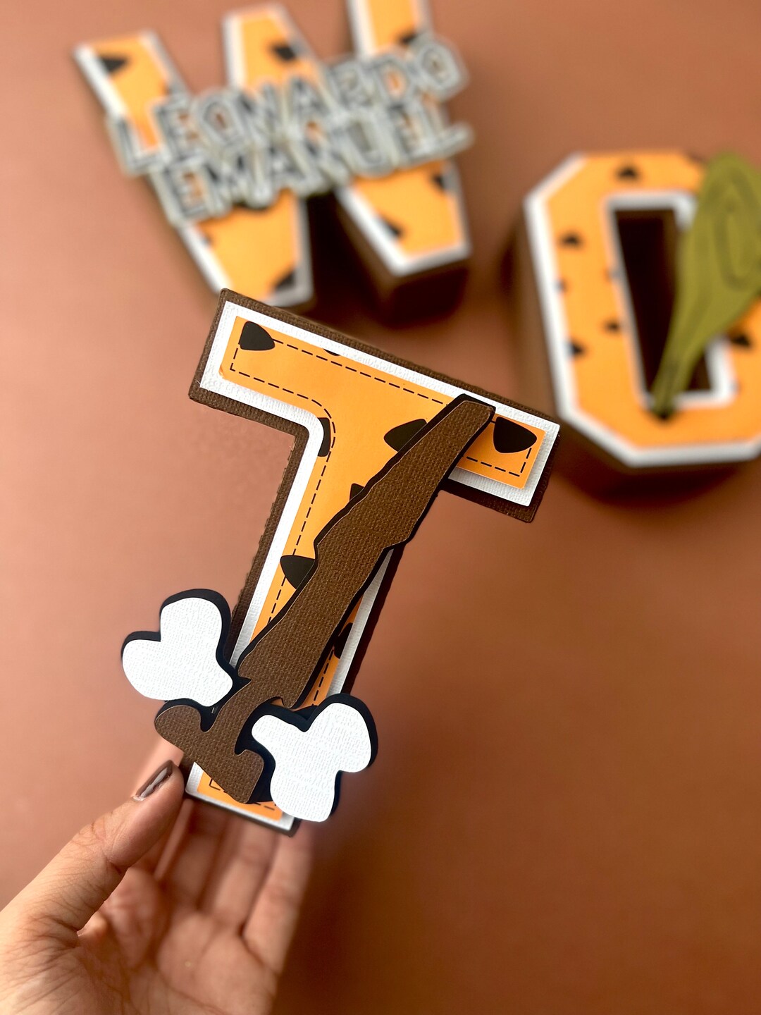 Bam Bam Inspired 3D Letters / Tge Flintstones Birthday Decorations ...