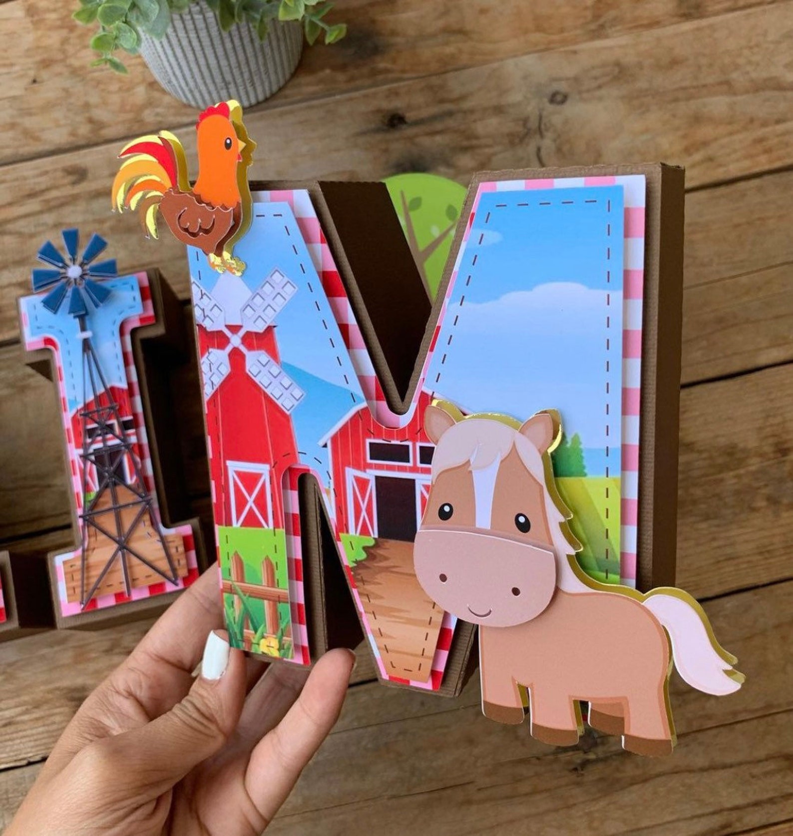 Farm 3D Letters / Farm Birthday Party | Etsy