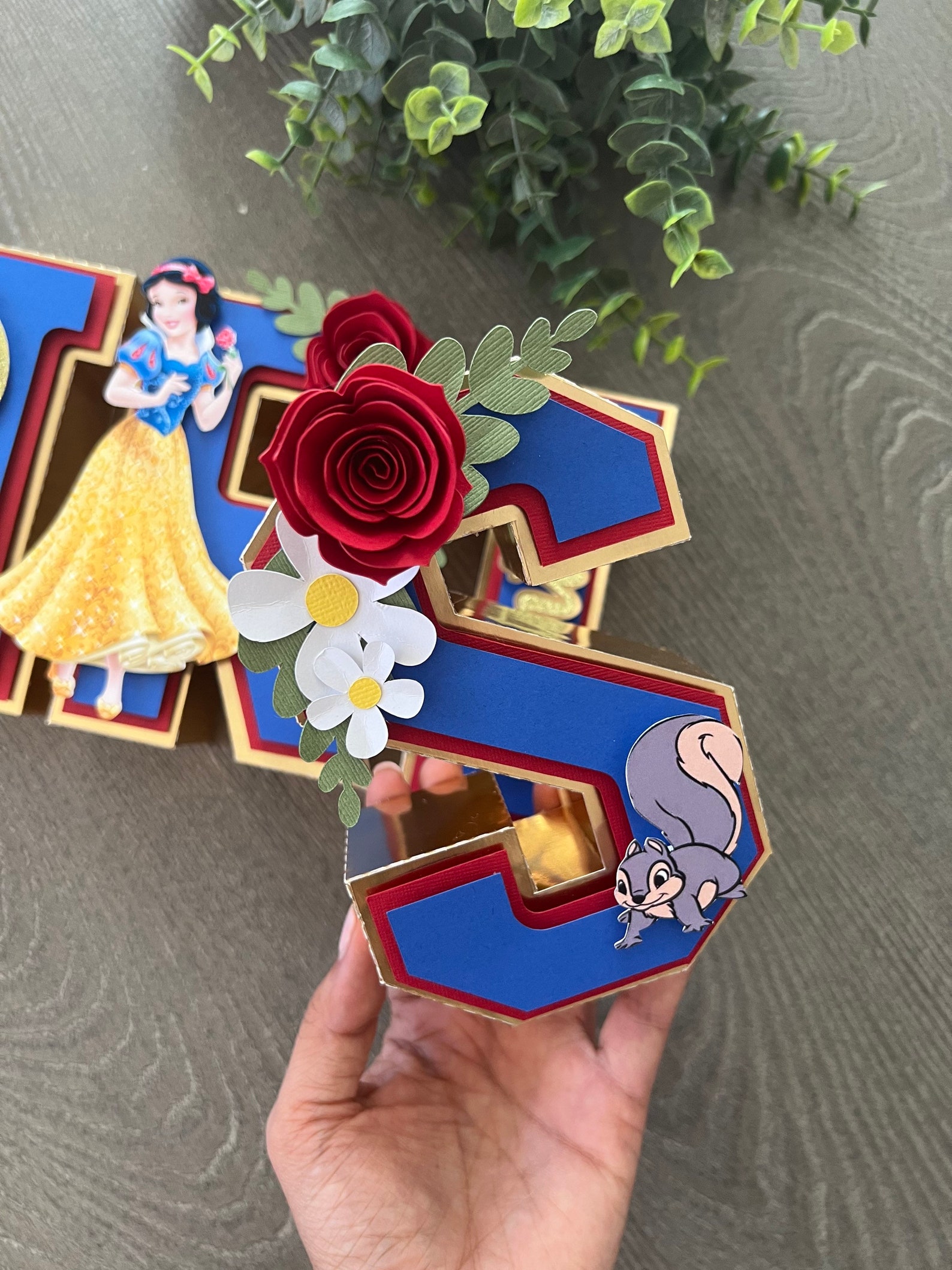 Snow White 3D Letters / Snow White Birthday Decorations / Snow - Etsy