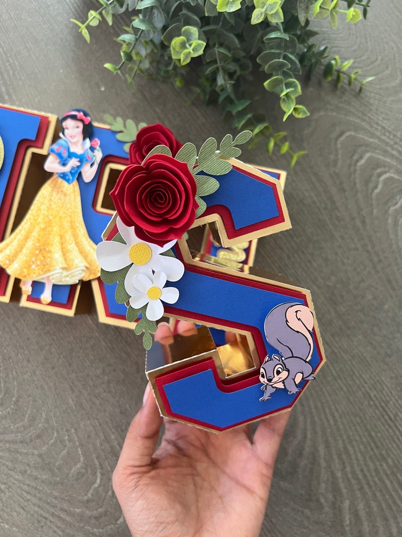 Snow White 3D Letters / Snow White Birthday Decorations / Snow - Etsy