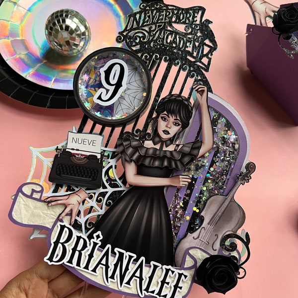 Merlina Cake Topper - Etsy