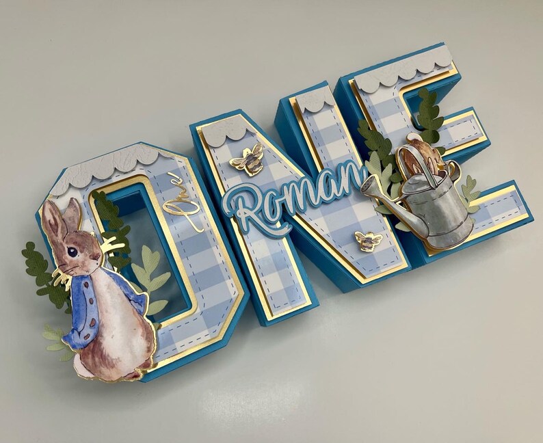 Peter Rabbit 3D Letters / Peter Rabbit Birthday Decorations/ - Etsy