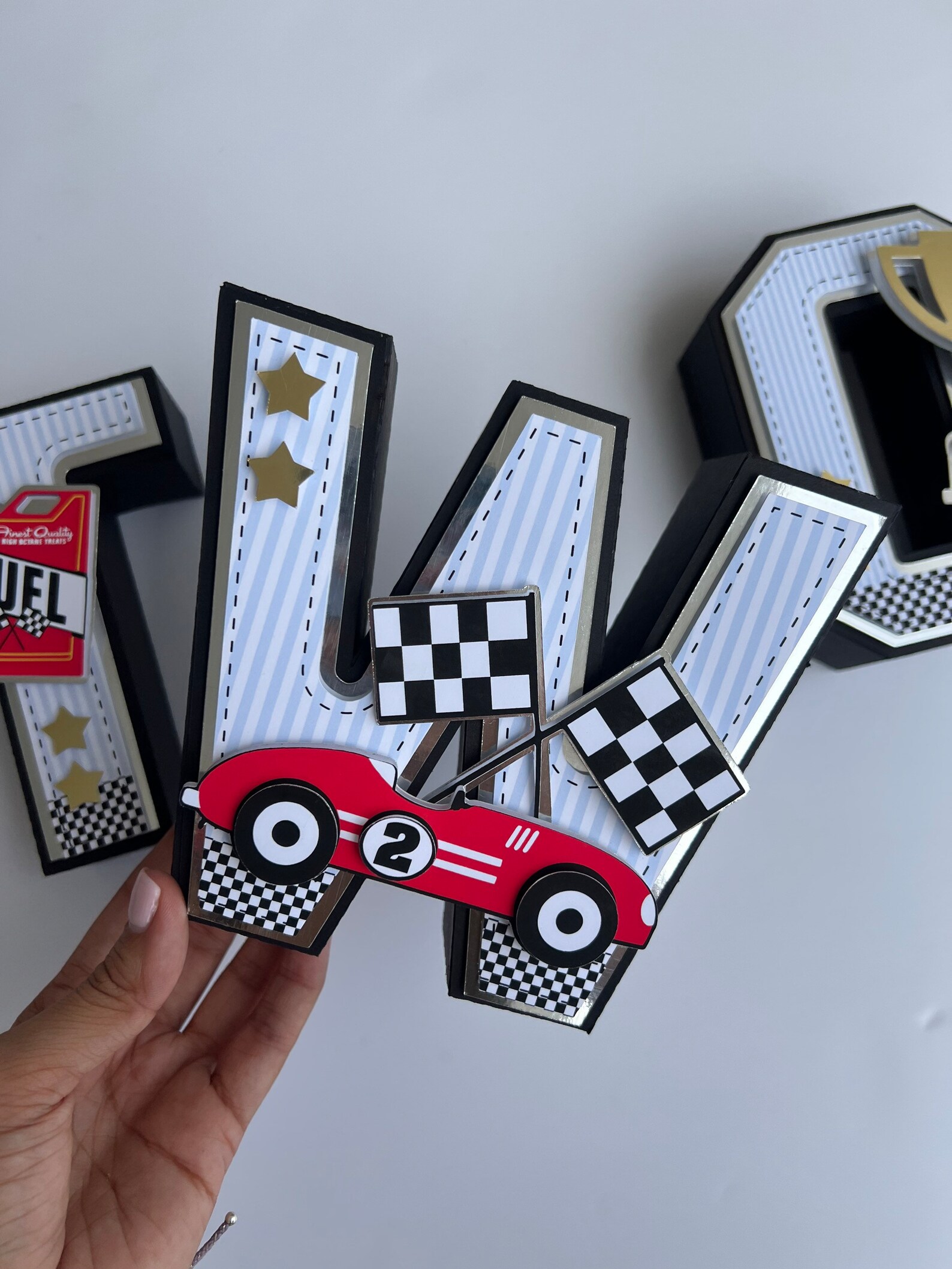 Vintage Race Car 3D Letters / Race Car Birthday Party - Etsy