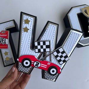 Vintage Race Car 3D Letters / Race Car Birthday Party - Etsy
