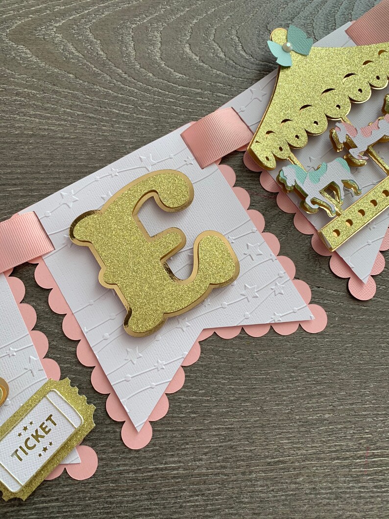 Carousel Birthday Banner / Carousel Birthday Party / Circus - Etsy