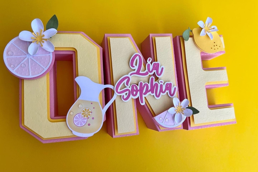 Pink Lemonade 3D Letters/ Pink Lemonade Birthday Decorations/ - Etsy