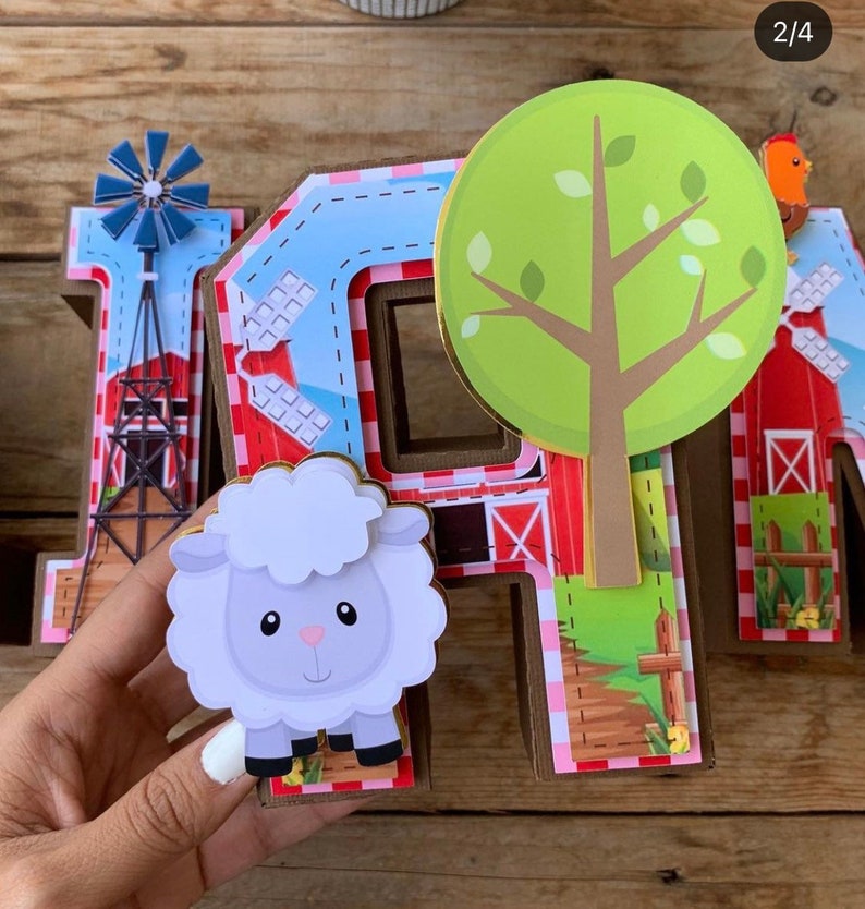 Farm 3D Letters / Farm Birthday Party - Etsy