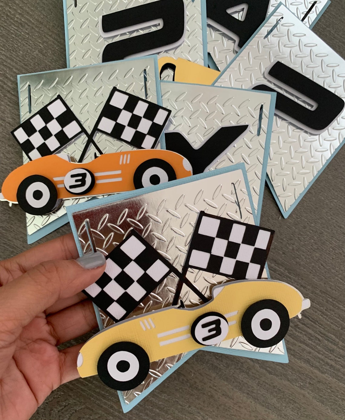 Vintage Race Car Banner / Vintage Race Car Party Decorations / - Etsy