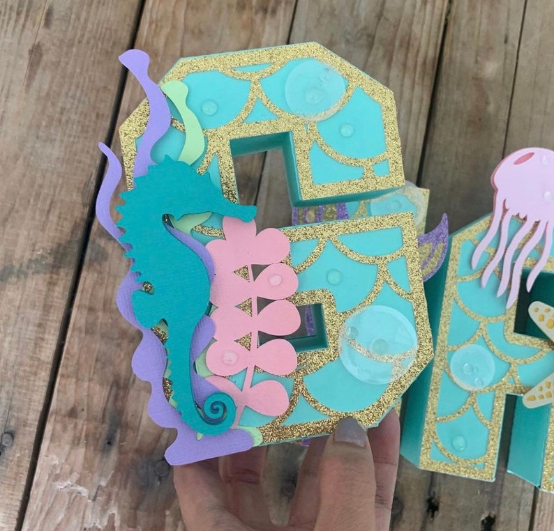 Mermaid 3D Letters / Mermaid Birthday Party / Mermaid Party Decorations ...