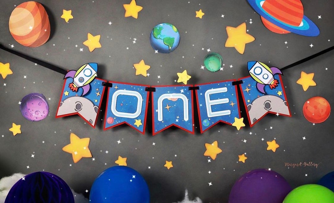 Outer Space Birthday Banner / Space Birthday Banner / Space Birthday ...