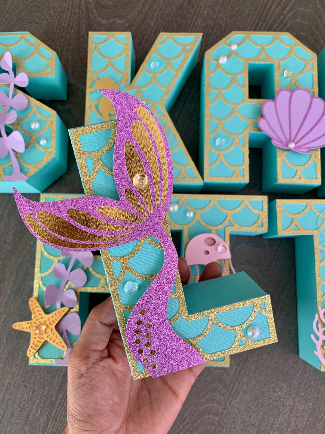 Mermaid 3D Letters / Mermaid Birthday Party / Mermaid Party Decorations ...