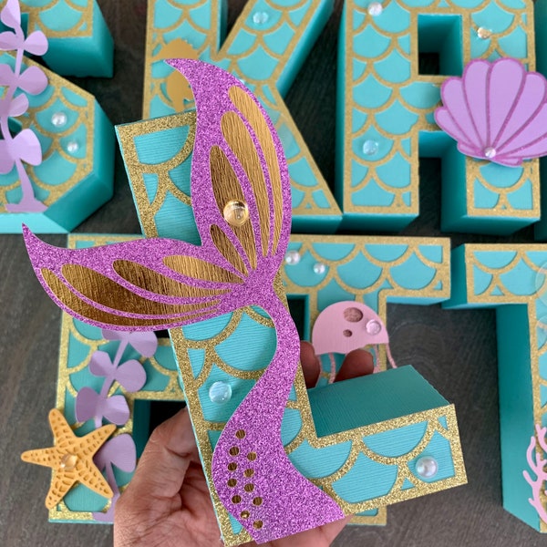 Mermaid Letters - Etsy