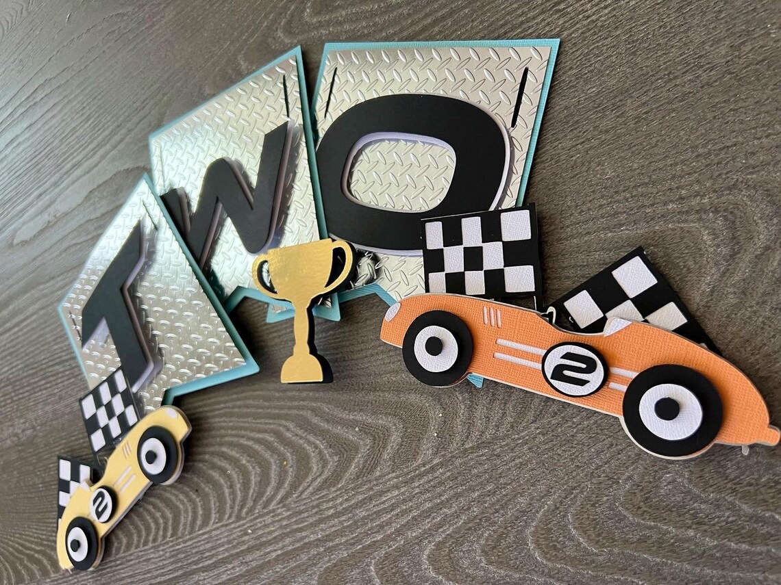 Vintage Race Car Banner / Vintage Race Car Party Decorations / - Etsy
