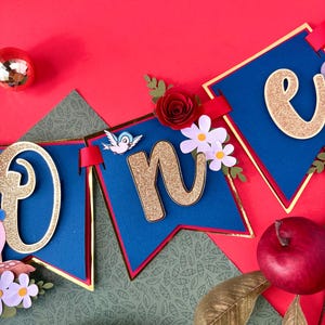 Snow White Birthday Banner / Snow White Birthday Party / Snow White ...