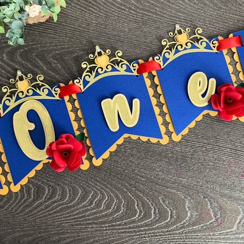 Belle Name Banner Beauty and the Beast Banner Belle Birthday - Etsy