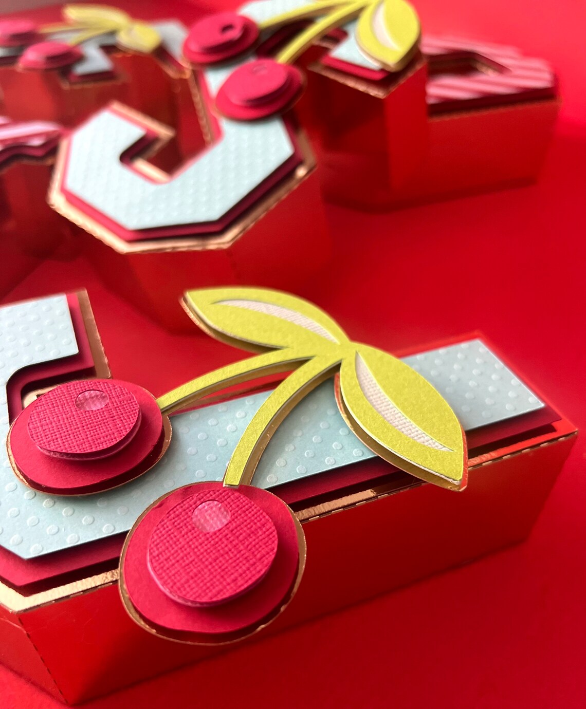 Cherry 3D Letters / Cherry Birthday Party - Etsy