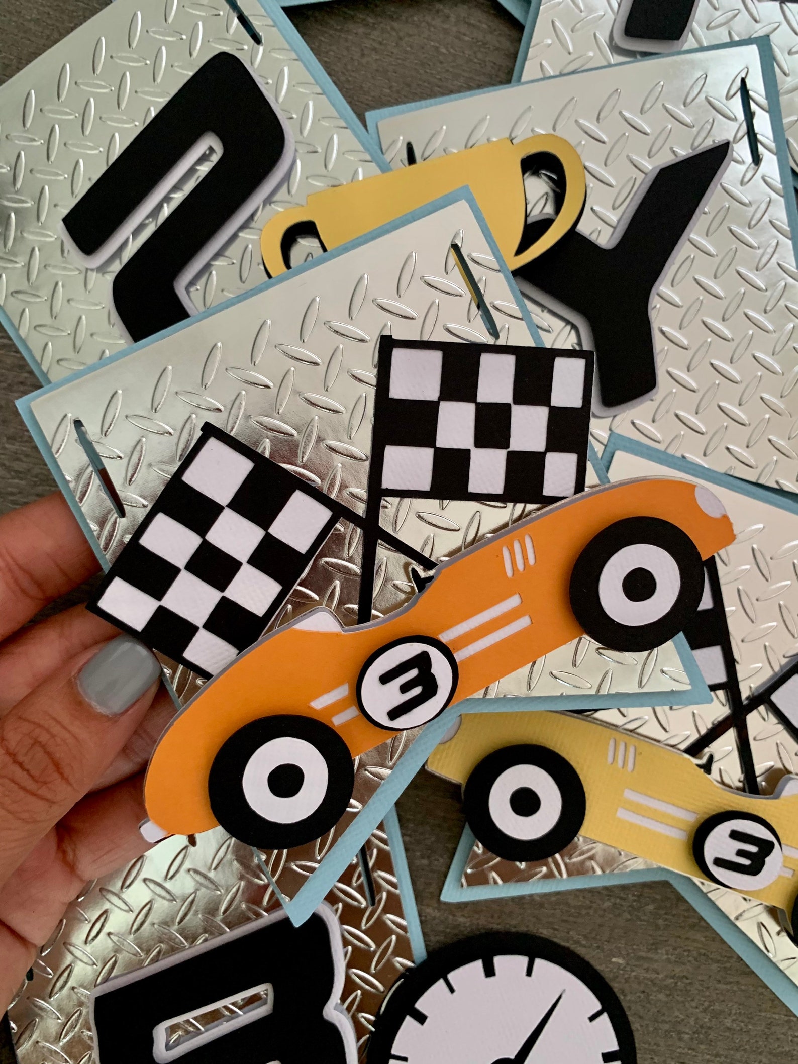 Vintage Race Car Banner / Vintage Race Car Party Decorations / - Etsy