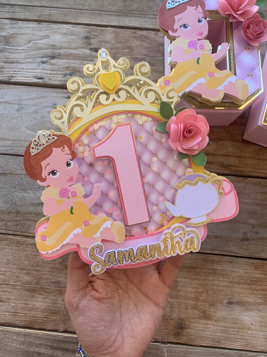 Baby Belle Cake Topper/ Belle Cake Topper/ Beauty and the | Etsy