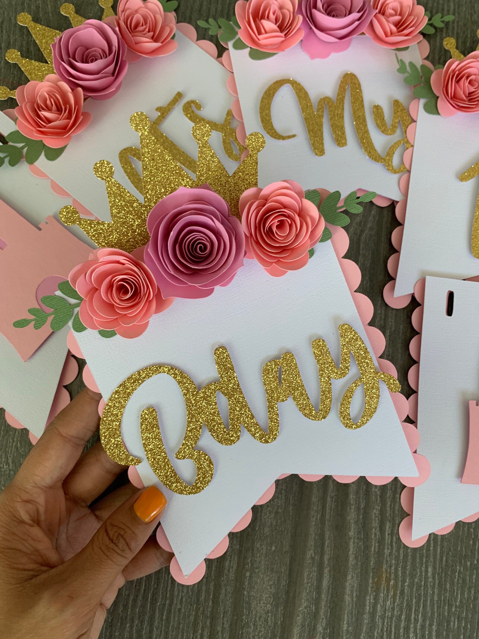 Floral Half Banner / Half Birthday Decorations / Floral 1st - Etsy