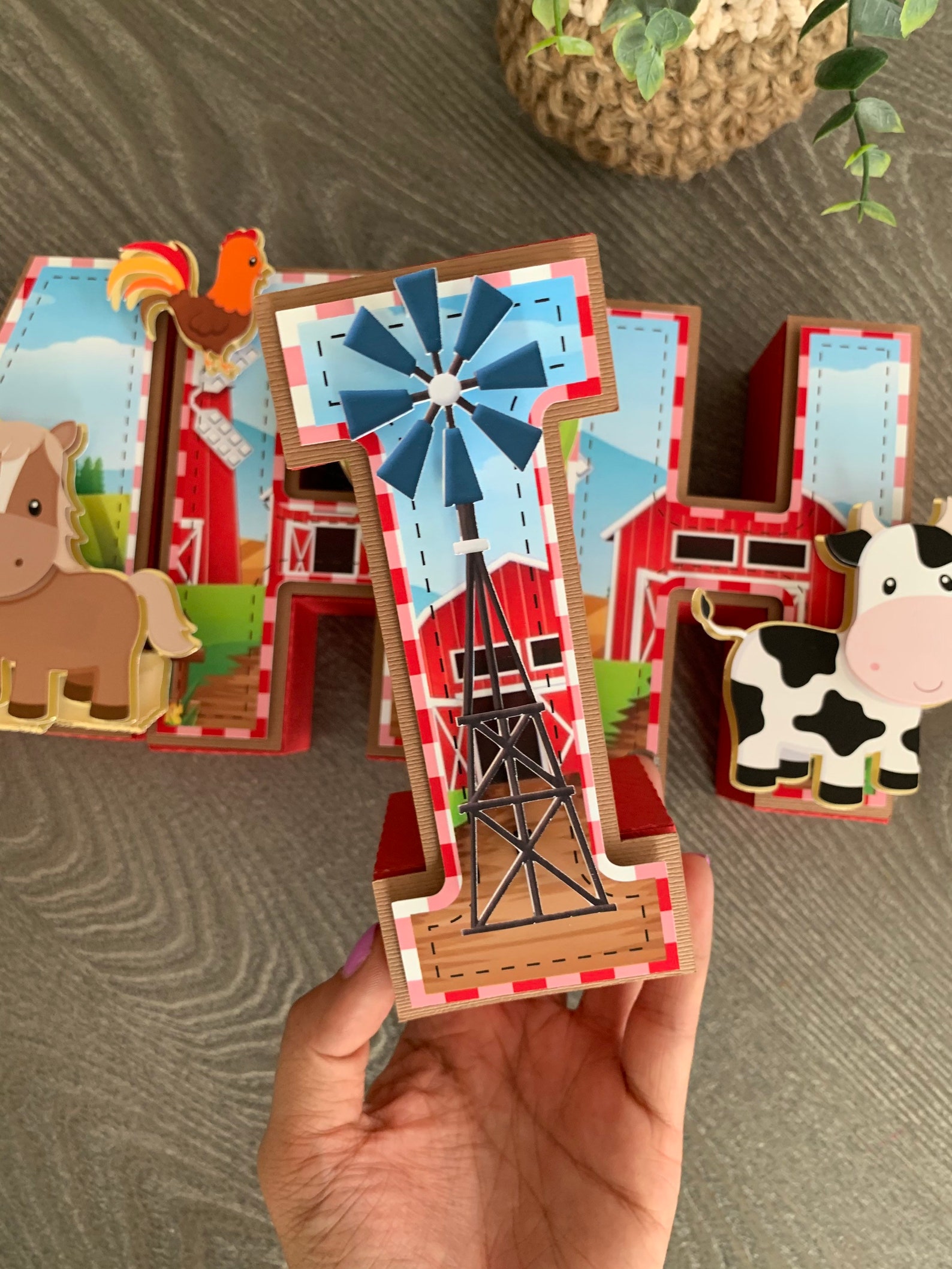 Farm 3D Letters / Farm Birthday Party - Etsy