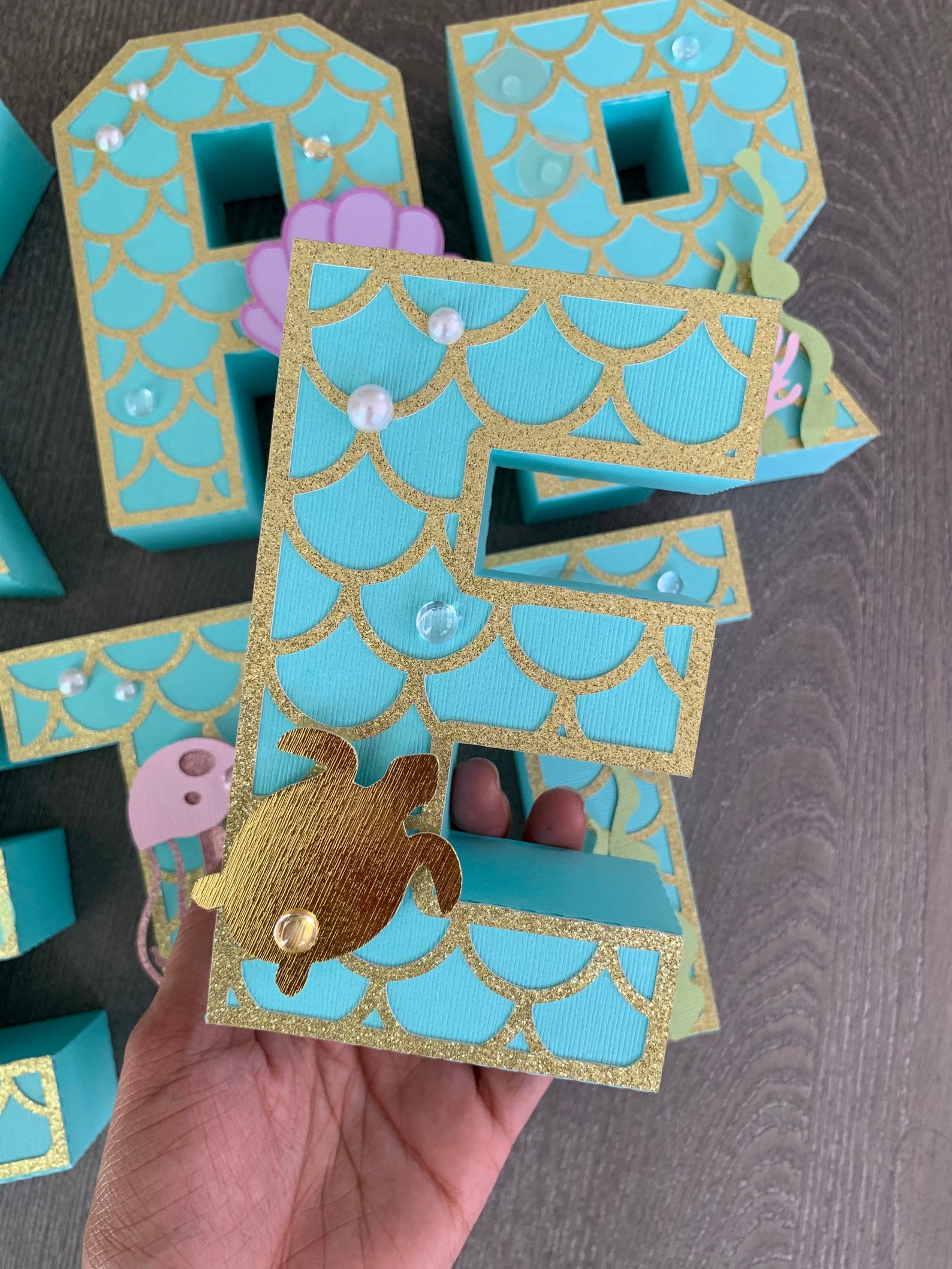 Mermaid 3D Letters / Mermaid Birthday Party / Mermaid Party Decorations ...