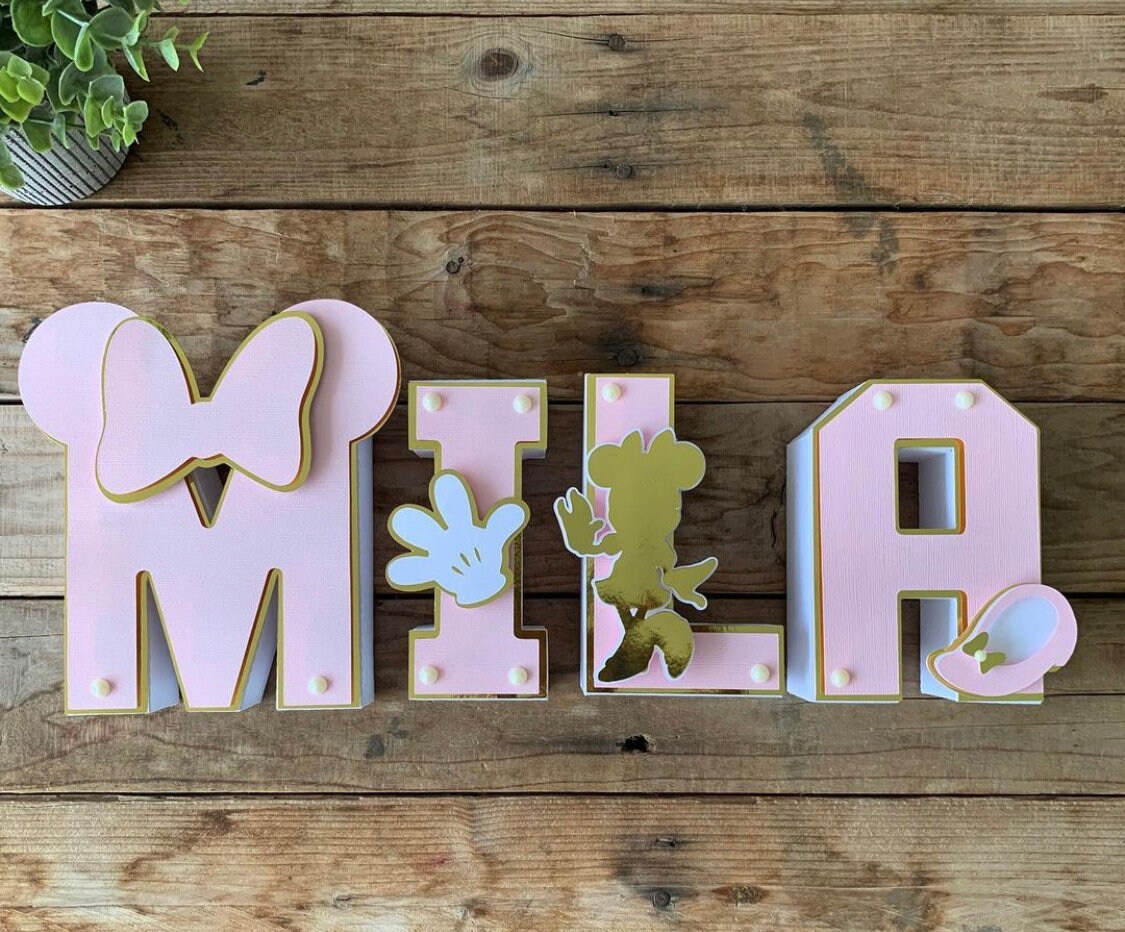 Minnie Mouse 3D Letters / Minnie Mouse Letters / Minnie Mouse | Etsy