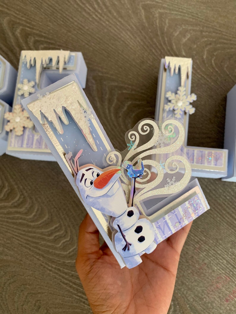 Frozen 3D Letters / Frozen Birthday Decorations / Elsa Birthday ...