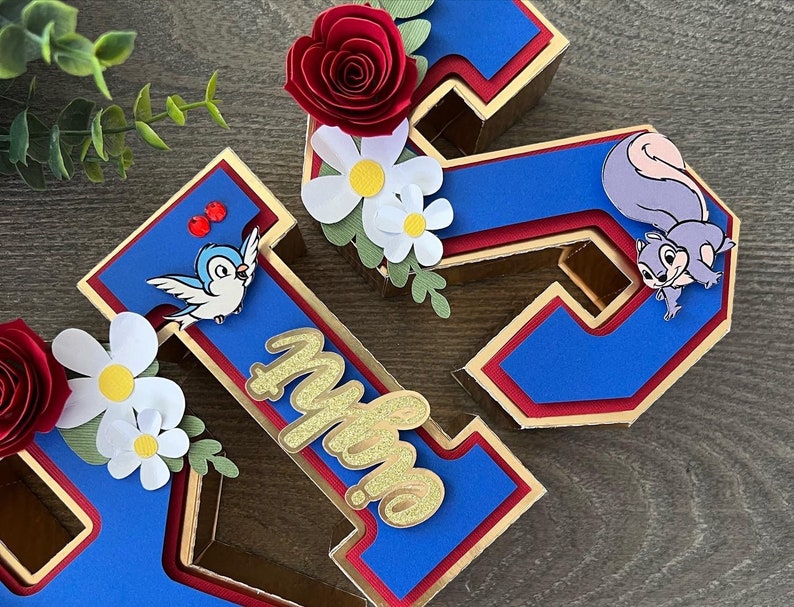 Snow White 3D Letters / Snow White Birthday Decorations / Snow - Etsy