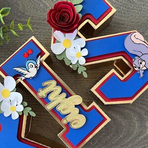 Snow White 3D Letters / Snow White Birthday Decorations / Snow White ...