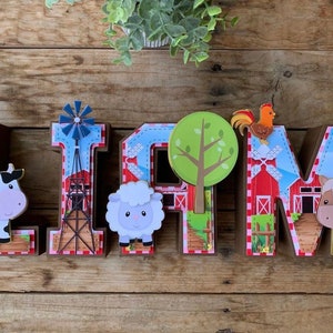 Farm 3D Letters / Farm Birthday Party - Etsy
