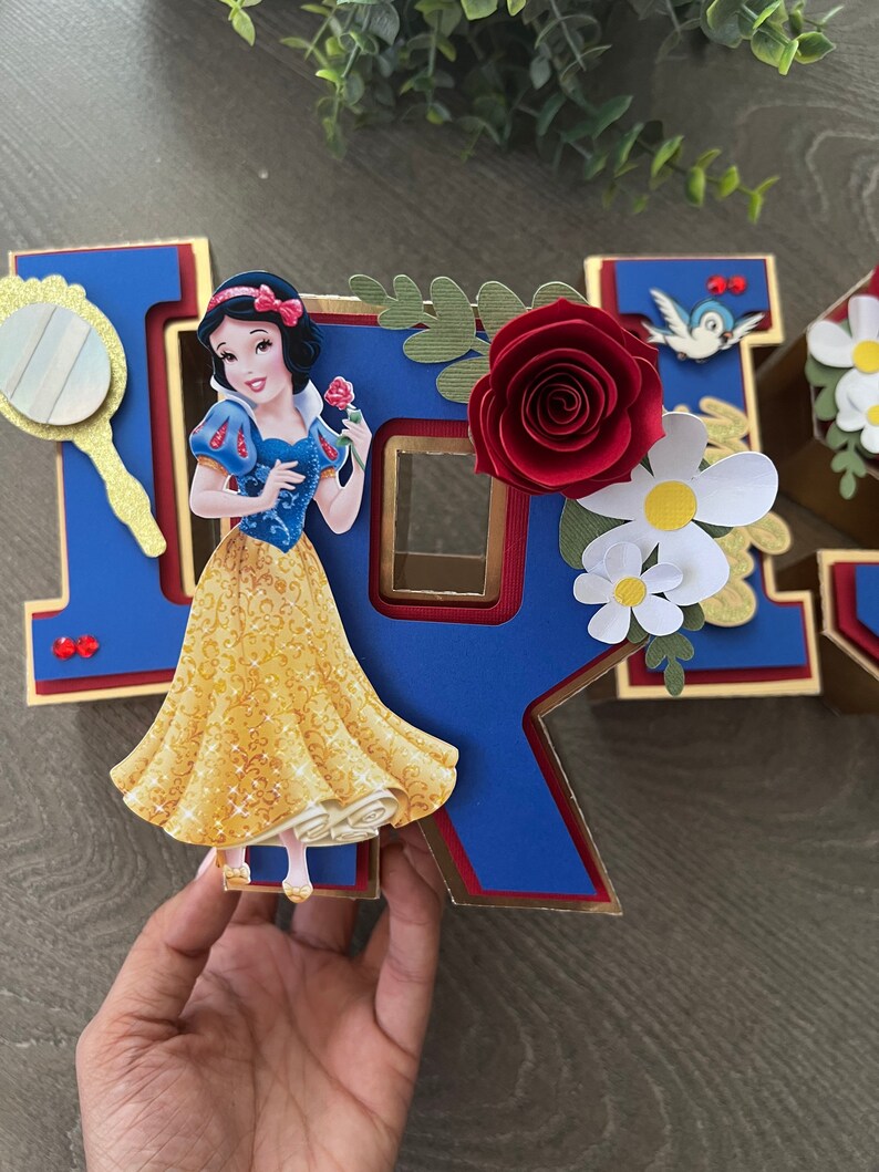 Snow White 3D Letters / Snow White Birthday Decorations / Snow - Etsy