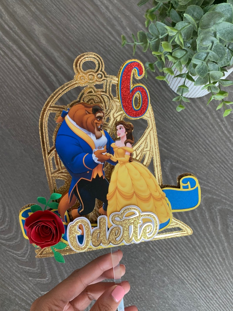Beauty and the Beast Cake Topper/ Beauty and the Beast Birthday Party ...