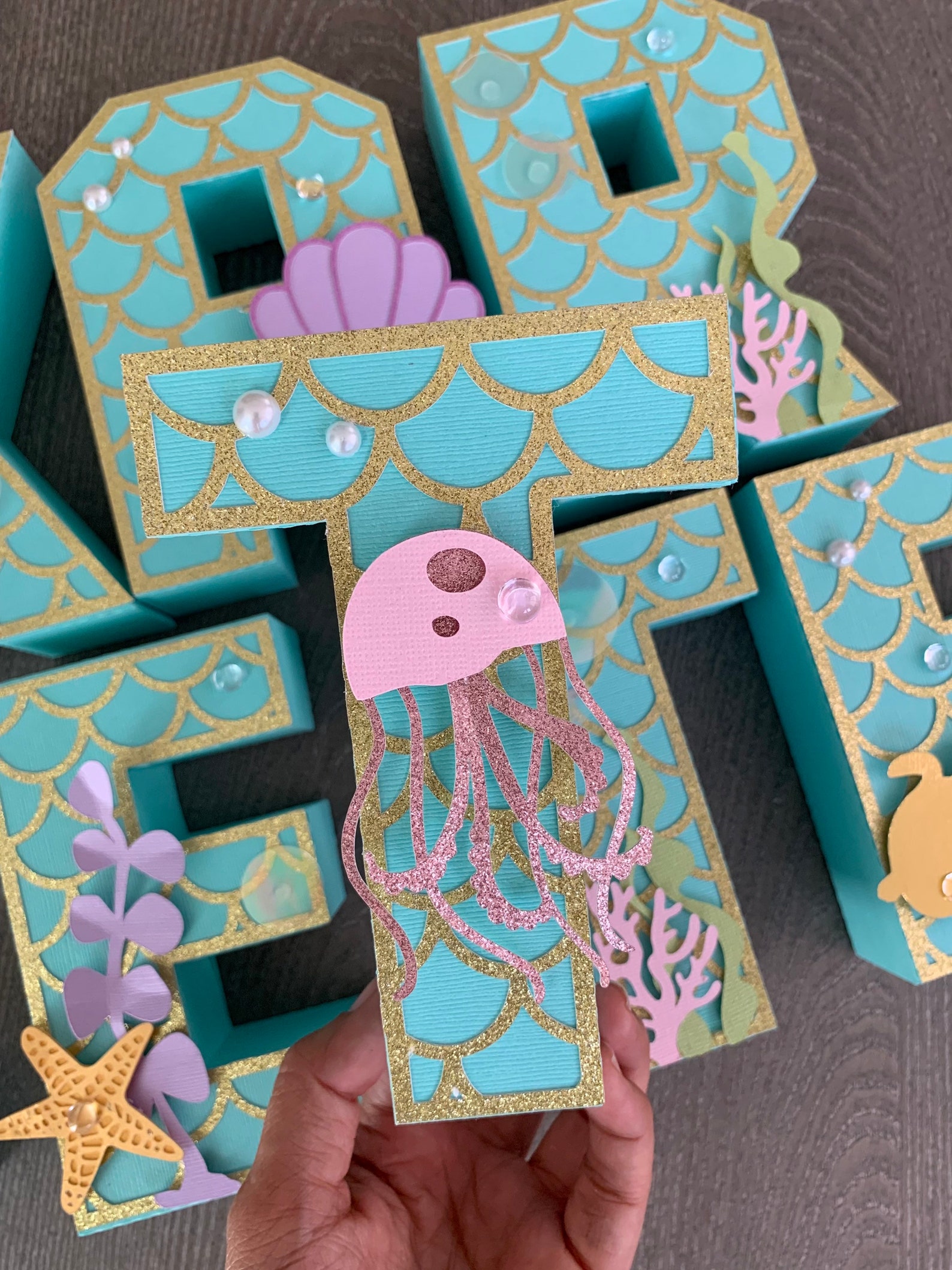 Mermaid 3D Letters / Mermaid Birthday Party / Mermaid Party Decorations ...