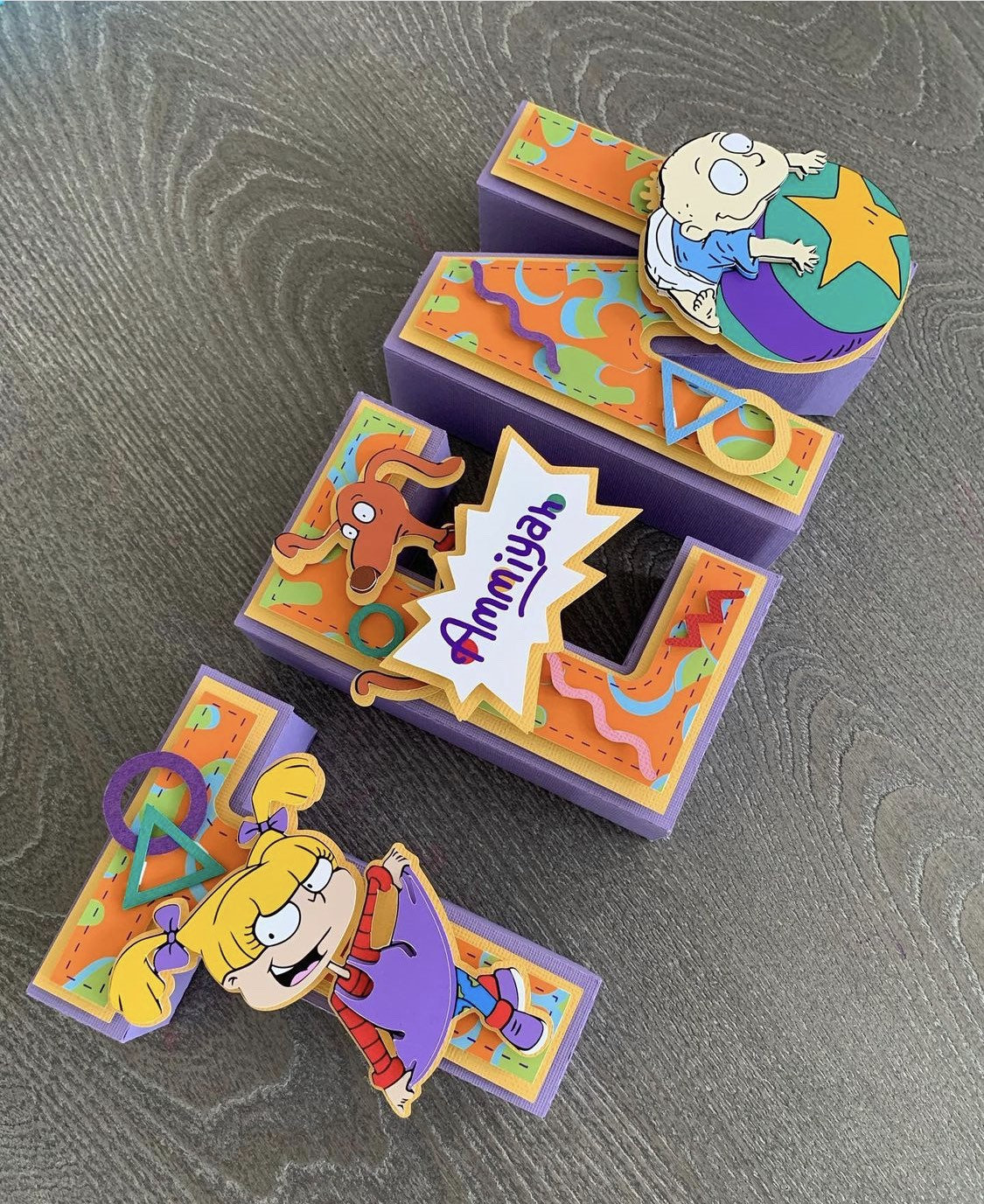 Rugrats 3D Letters / Rugrats Birthday Decorations/ Rugrats Birthday ...