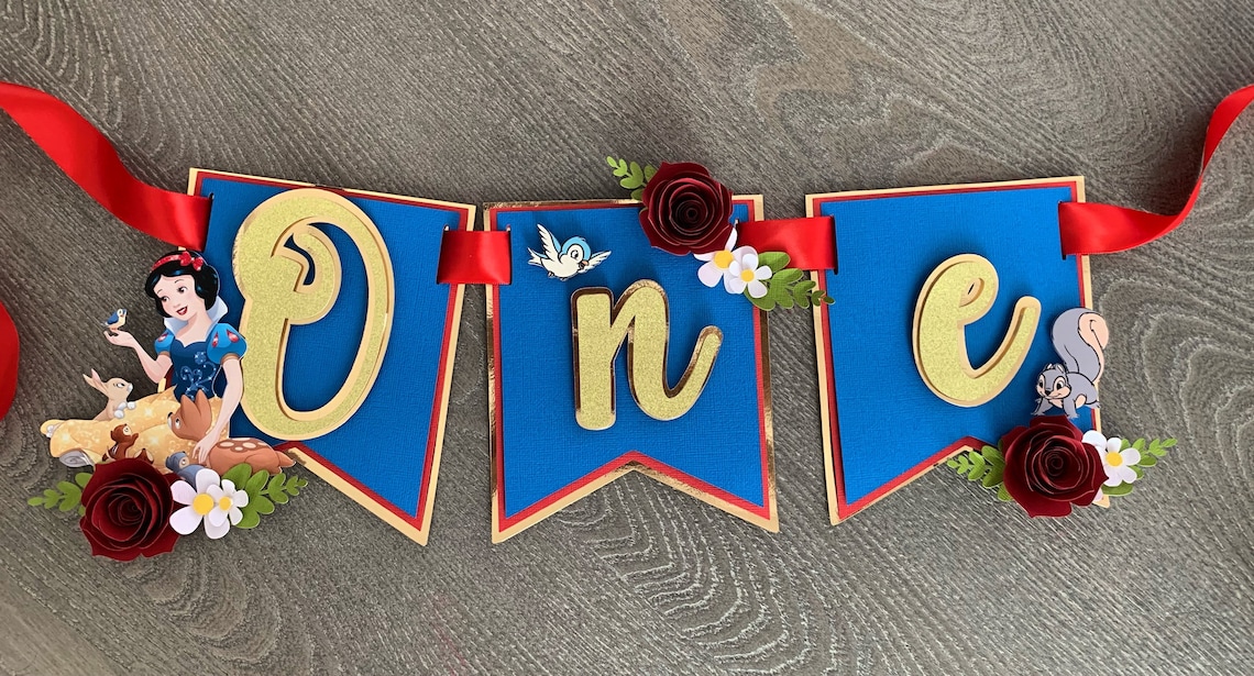 Snow White Birthday Banner / Snow White Birthday Party | Etsy