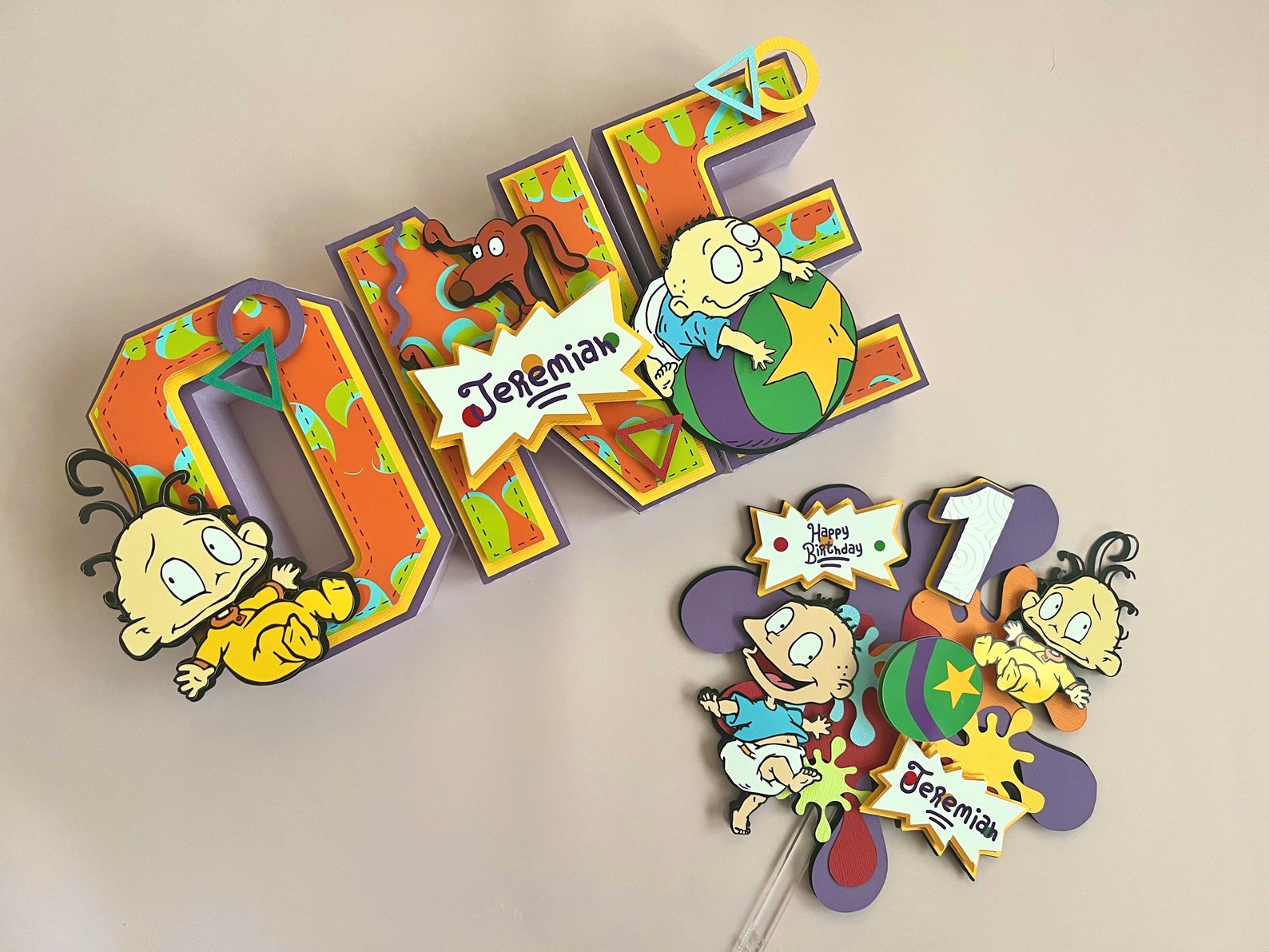 Rugrats 3D Letters / Rugrats Birthday Decorations/ Rugrats Birthday ...