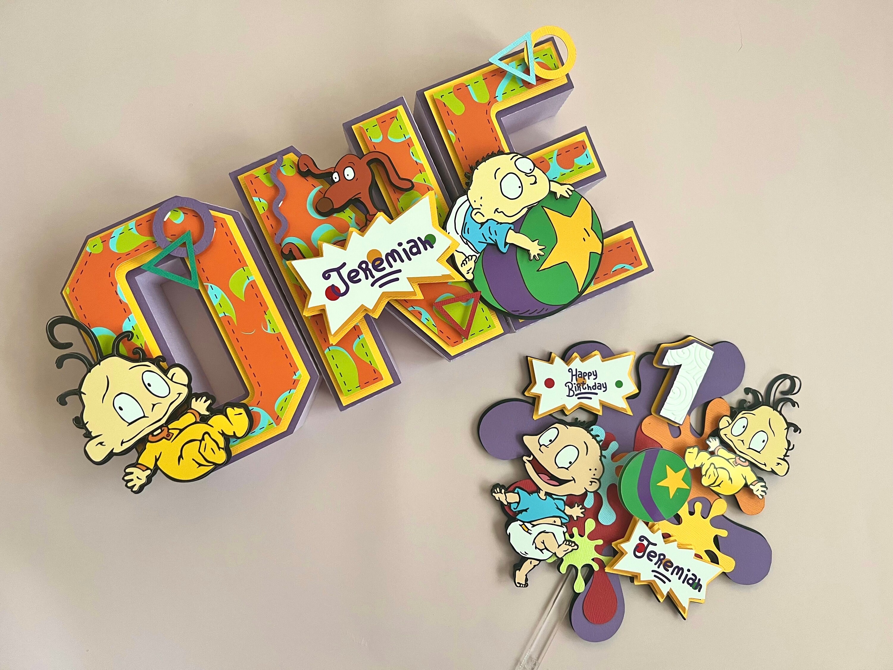 Rugrats 3D Letters / Rugrats Birthday Decorations/ Rugrats Birthday ...