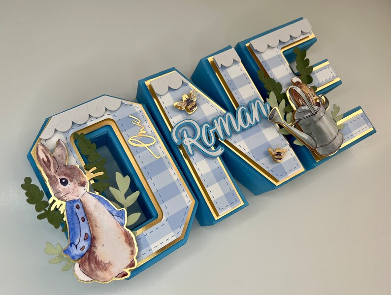 Peter Rabbit 3D Letters / Peter Rabbit Birthday Decorations/ - Etsy