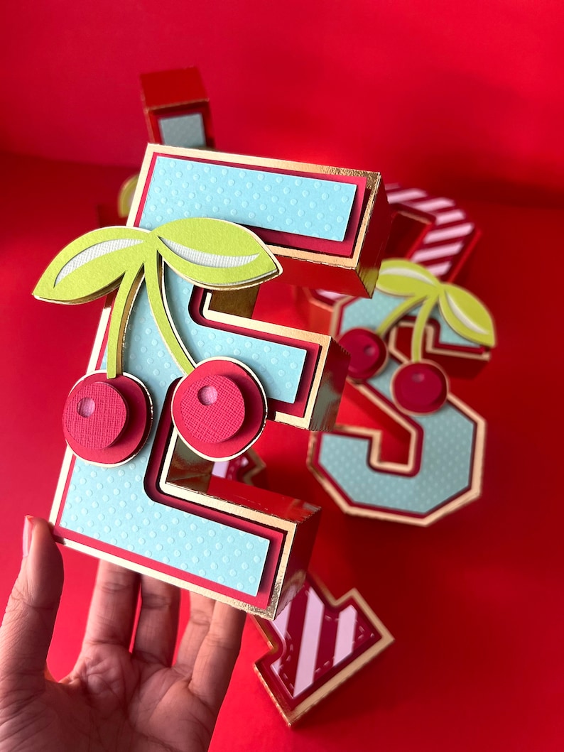 Cherry 3D Letters / Cherry Birthday Party - Etsy