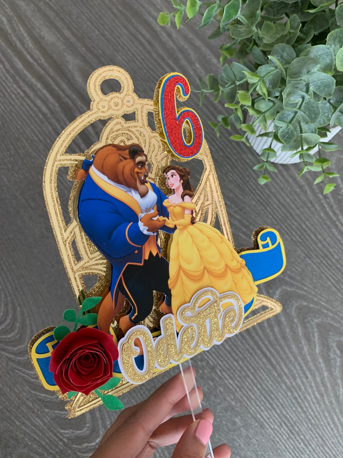 Beauty and the Beast Cake Topper/ Beauty and the Beast Birthday Party ...