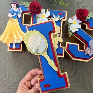 Snow White 3D Letters / Snow White Birthday Decorations / Snow White ...