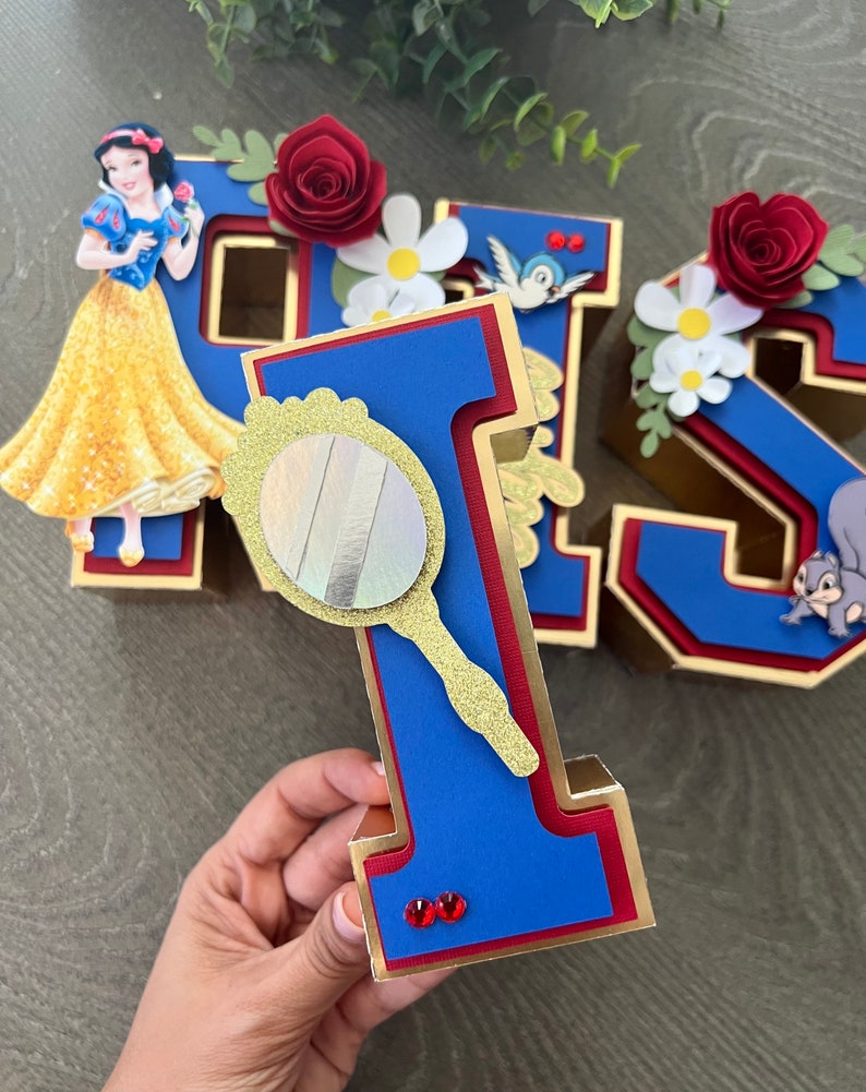 Snow White 3D Letters / Snow White Birthday Decorations / Snow - Etsy