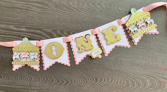 Carousel Birthday Banner / Carousel Birthday Party / Circus | Etsy